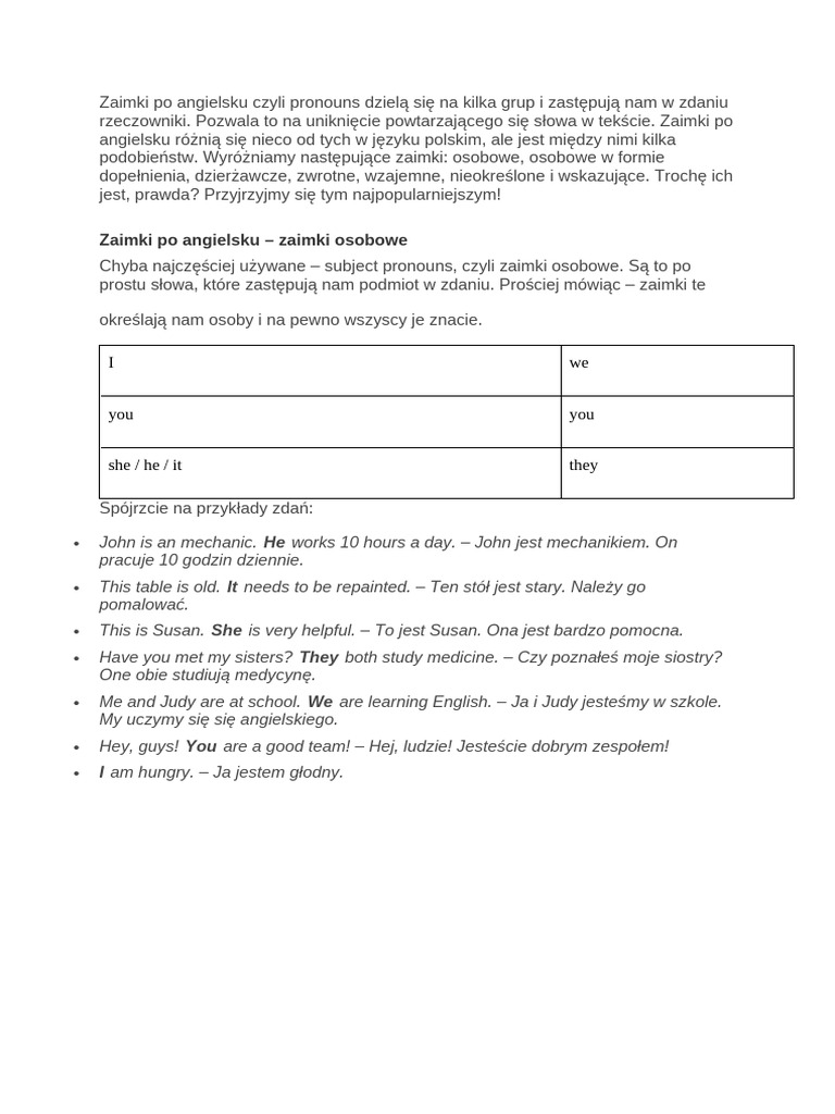 Zaimki | PDF
