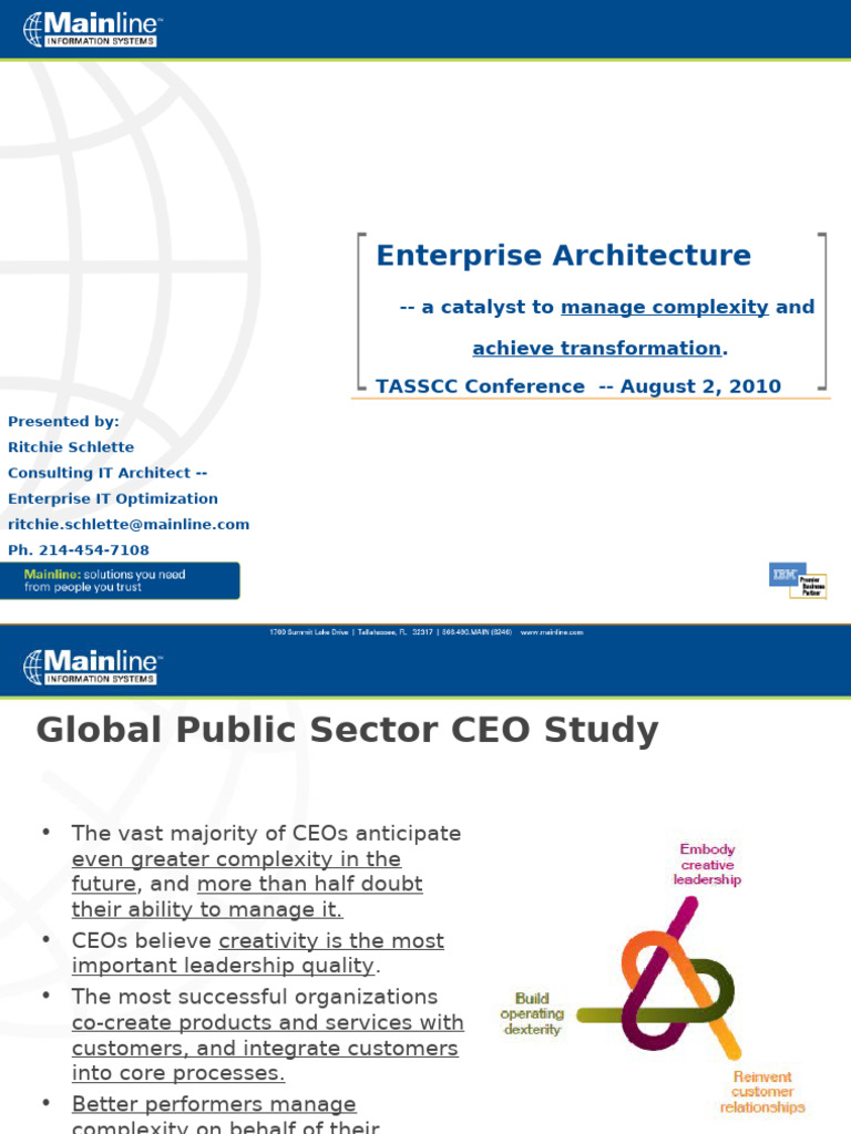 TASSCC Presentation | PDF | Enterprise Architecture | Service Oriented Architecture