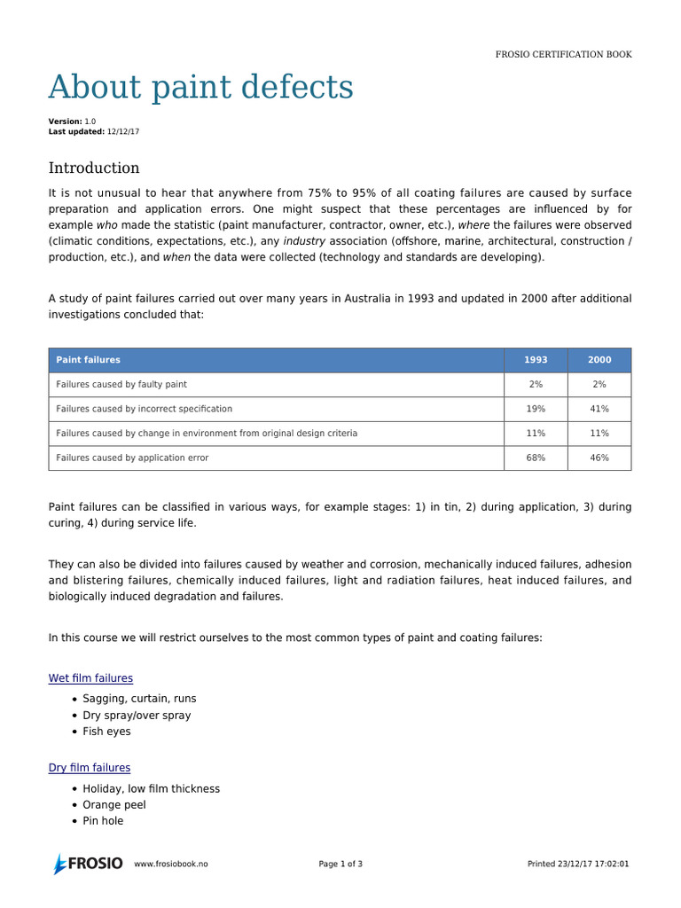 Frosio - About Paint Defects | PDF | Paint | Industrial Processes
