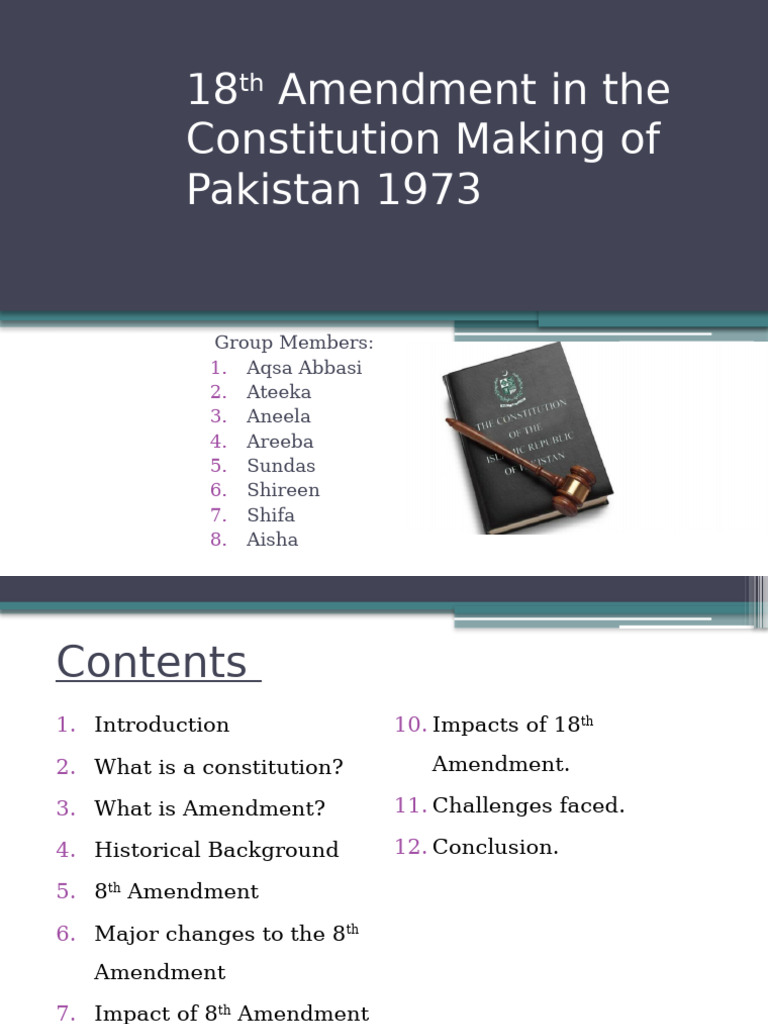 Overview of Pakistan's 18th Amendment | PDF | Governance | Political ...