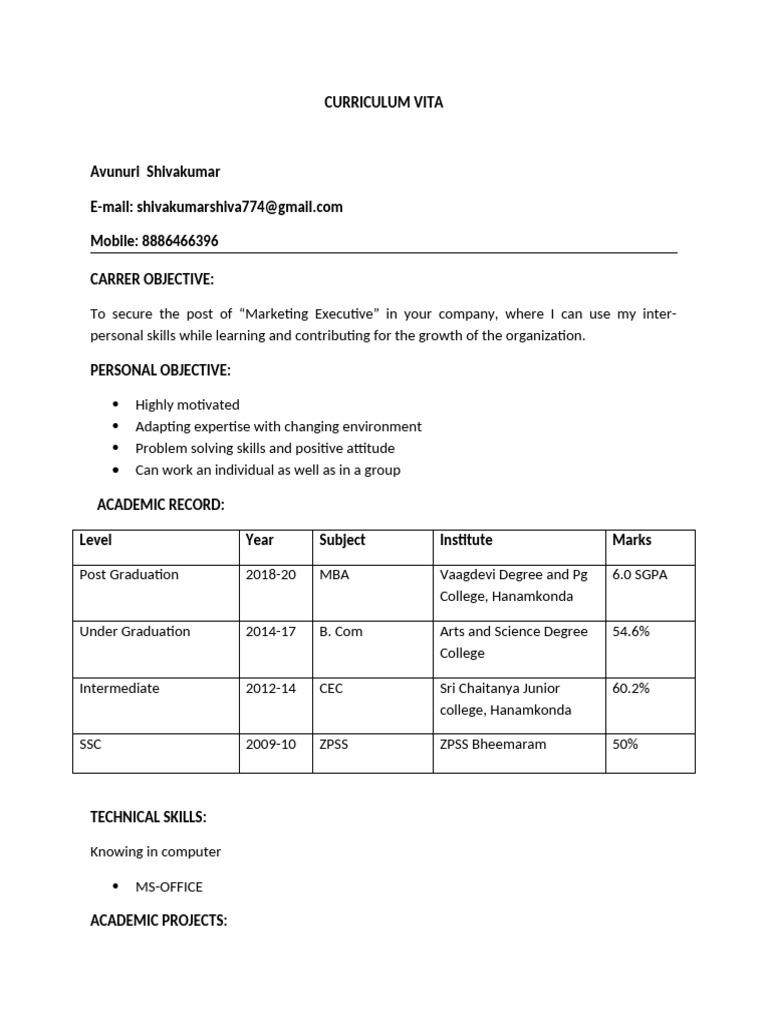 Shiva Resume | PDF