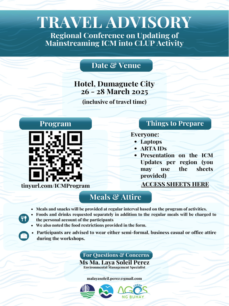 ICM Regional Conference Travel Advisory | PDF