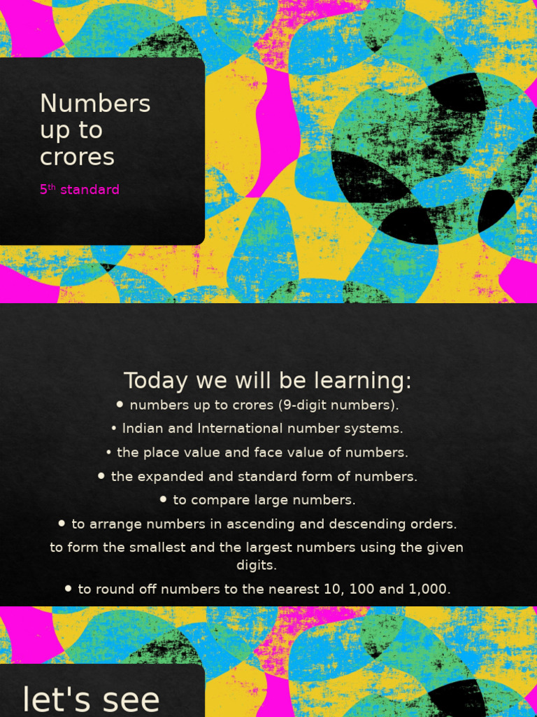 Numbers Up to Crores | PDF