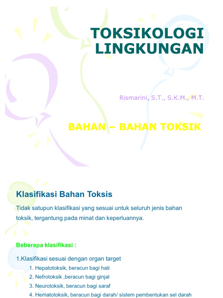 Bahan Toksik | PDF