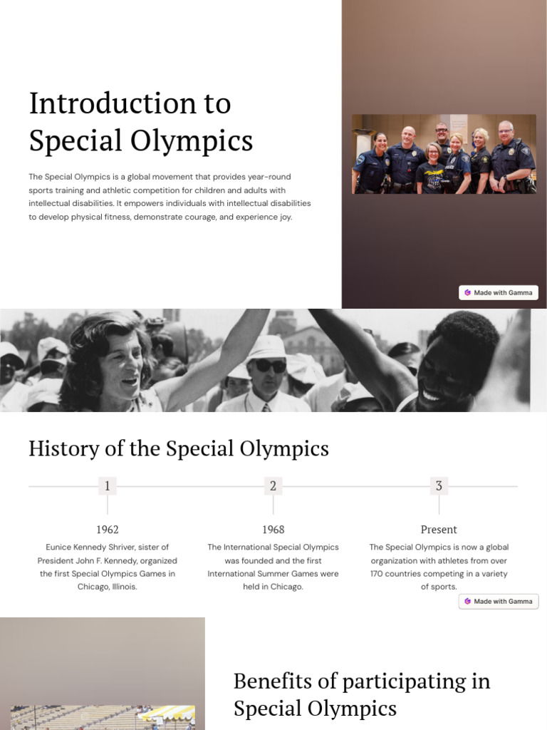 Introduction To Special Olympics | PDF | Disability | Psychology