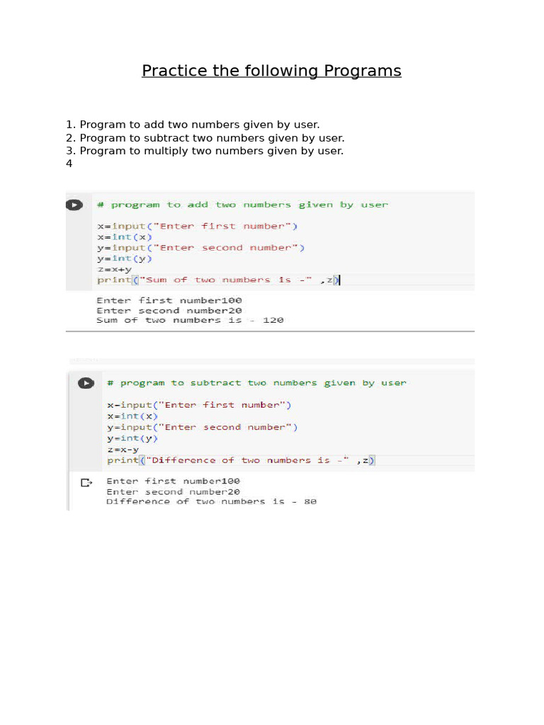 Python Programs | PDF