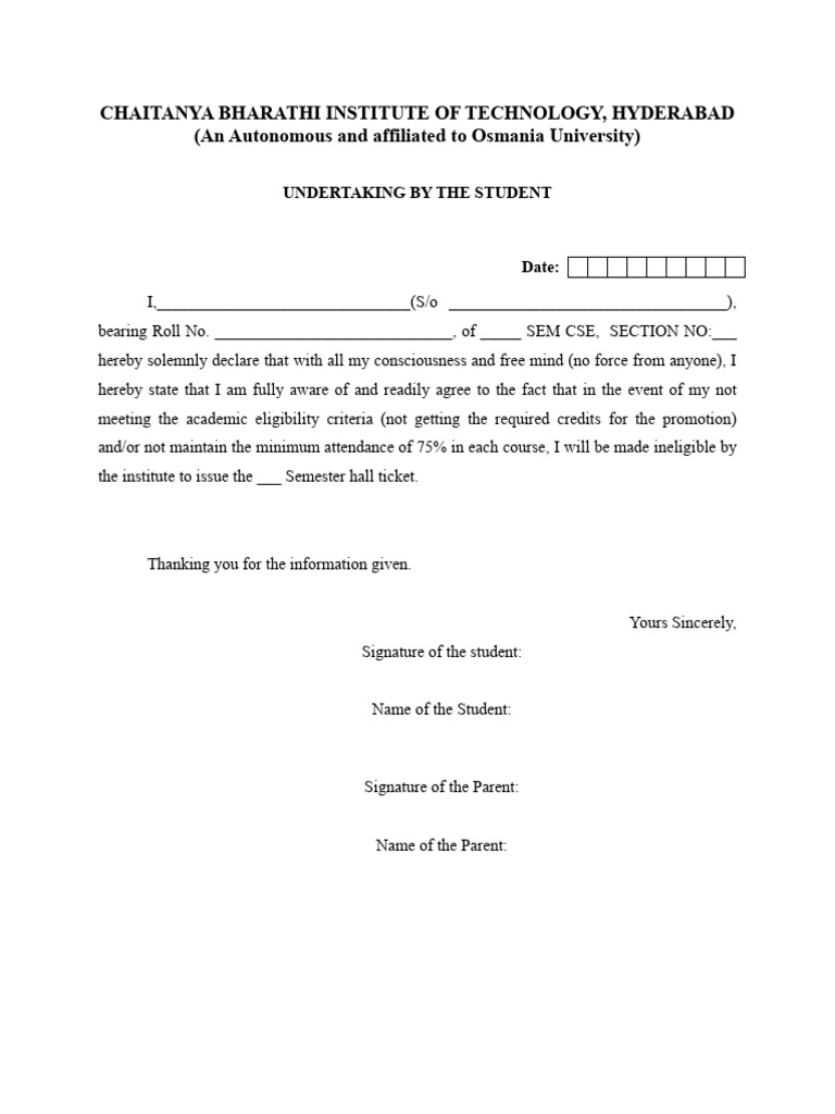 Student Academic Compliance Form | PDF