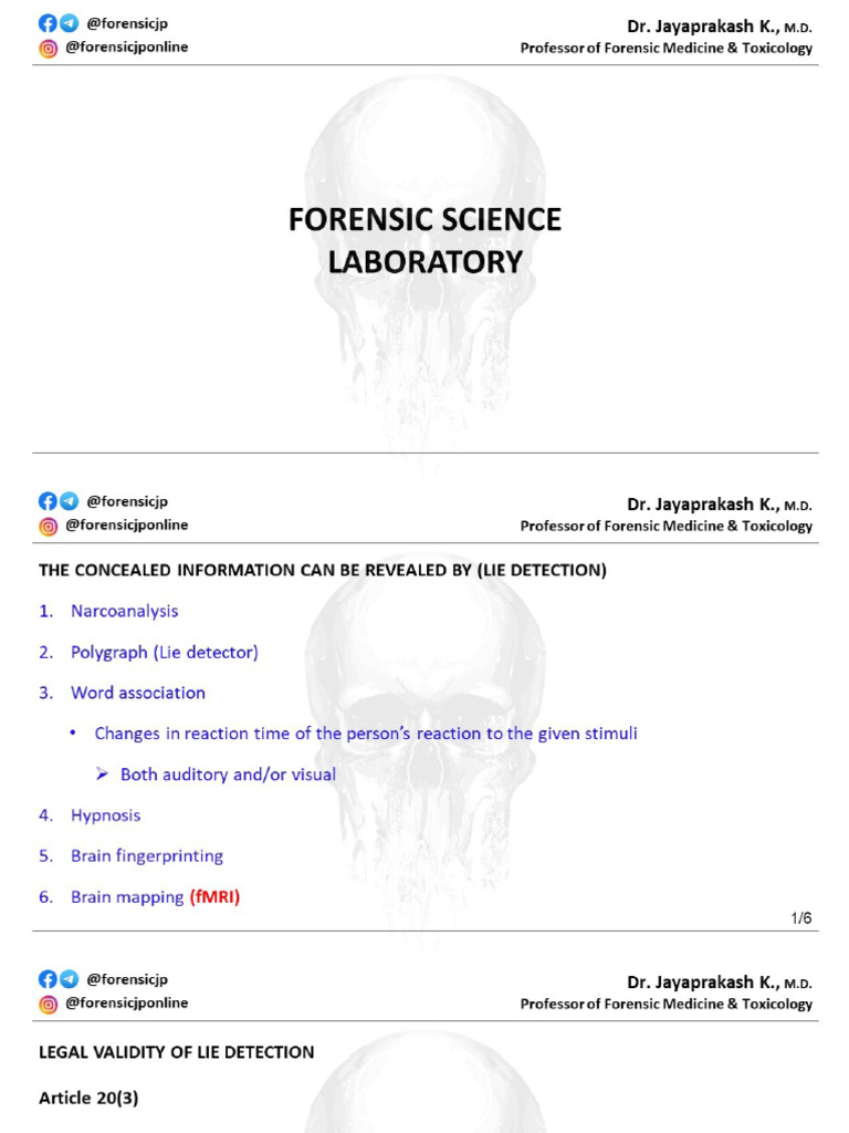 Forensic Science Laboratory | PDF