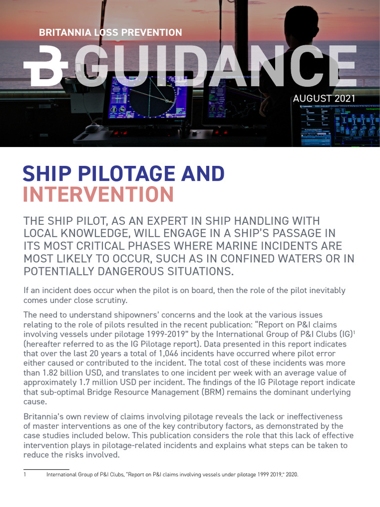 Ship-pilotage-and-intervention | PDF | Maritime Pilot | Risk