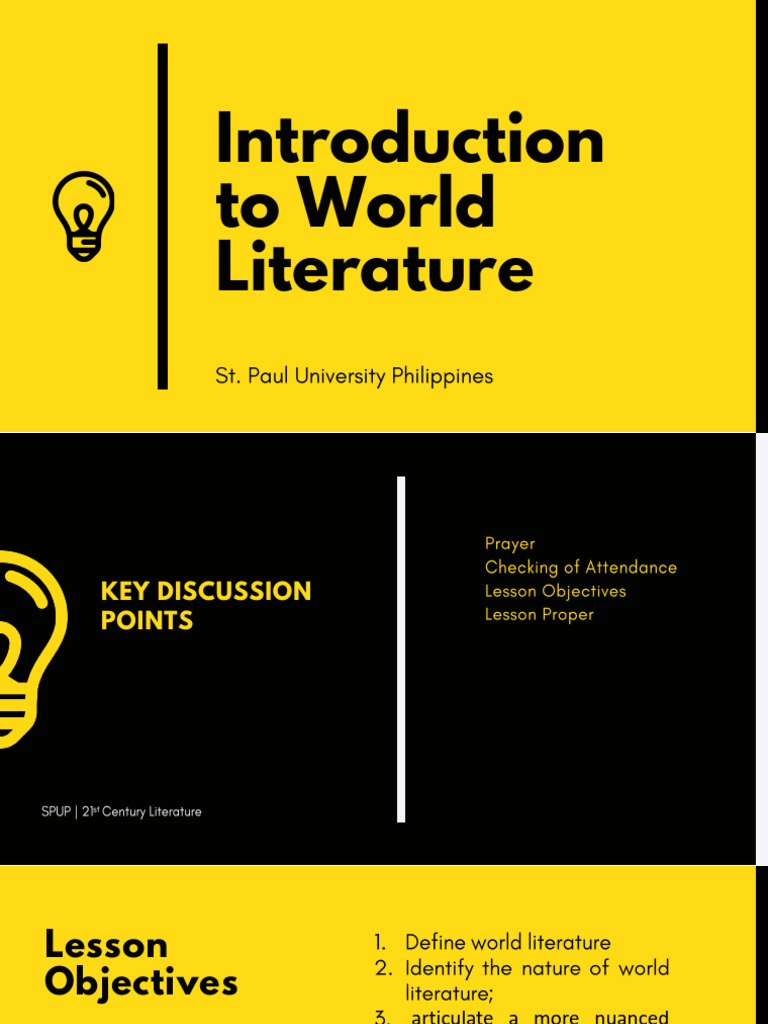 21st Lit 1 Introduction To World Literature | PDF