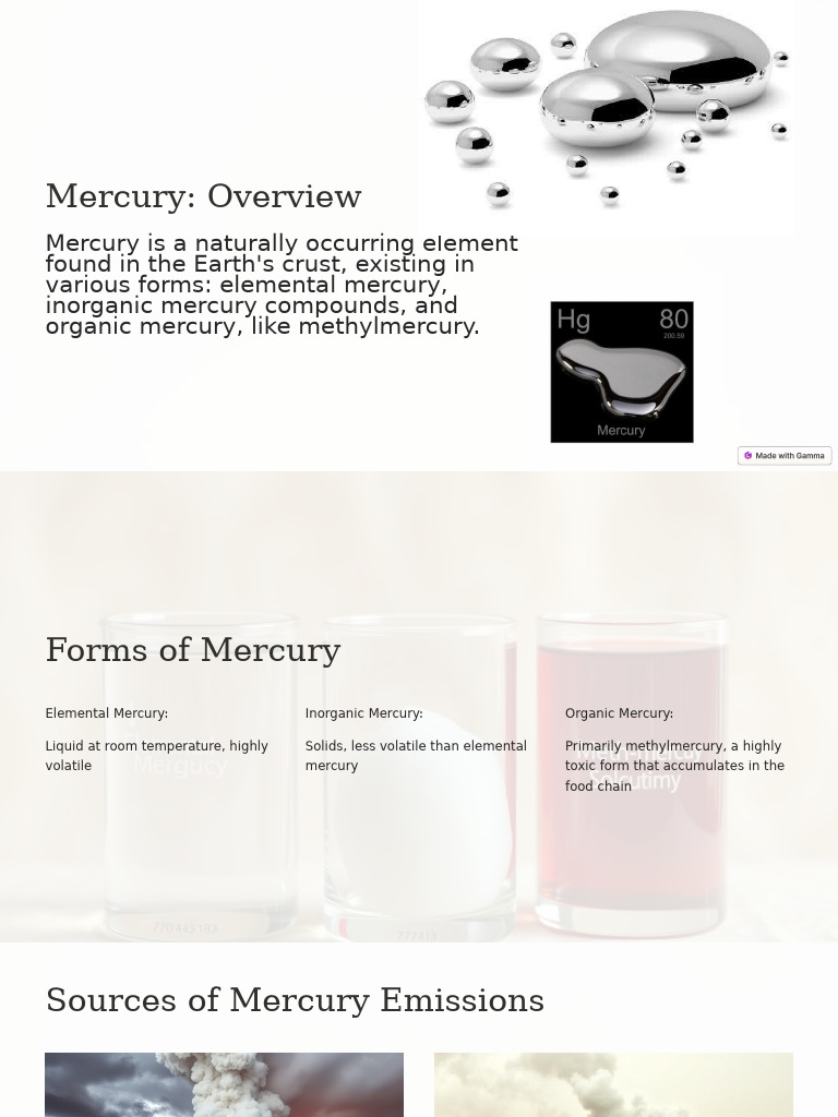Mercury Presentation Download | PDF | Mercury (Element) | Air Pollution