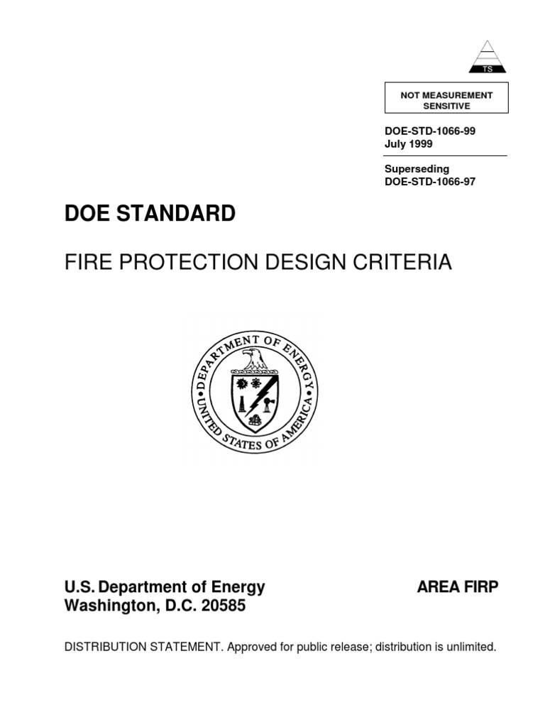 DOE Standard - Fire Protection Design Criteria | PDF