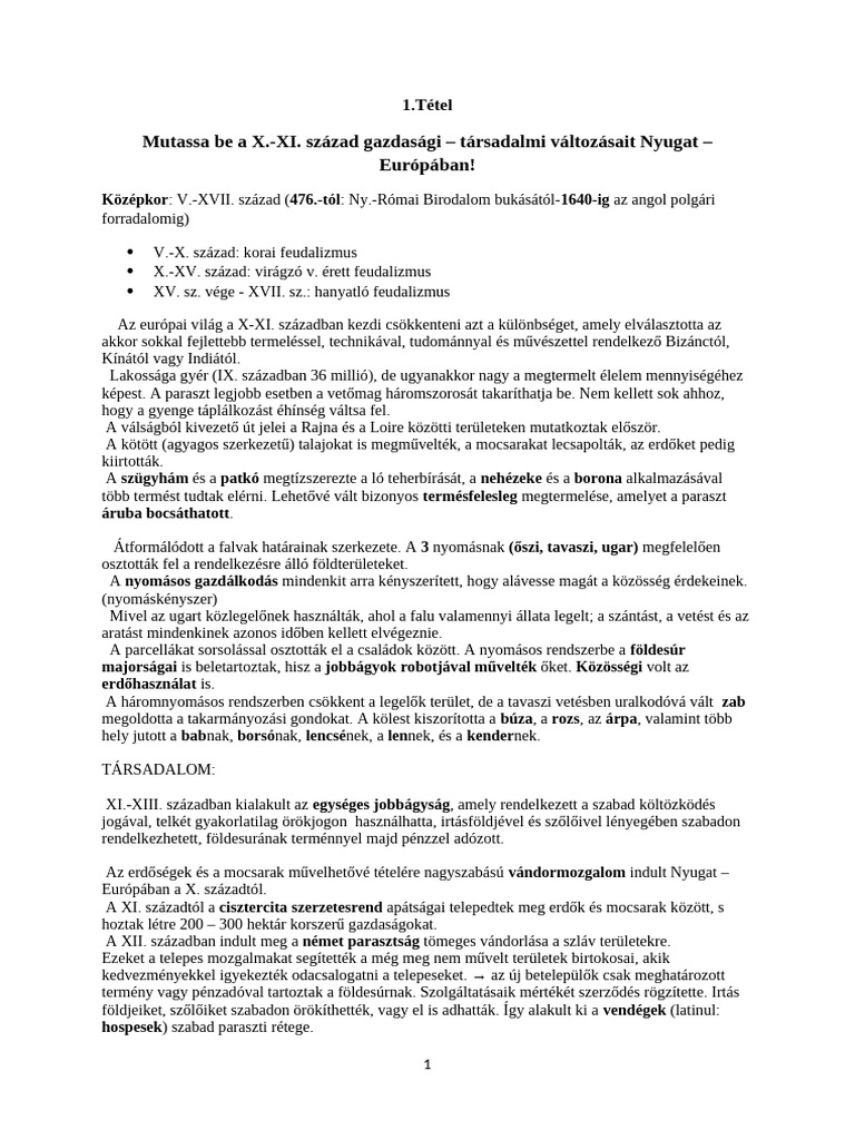 1.tétel - 1.szoszc-kervend#678327#Tanulo#16107#Csatolmany | PDF