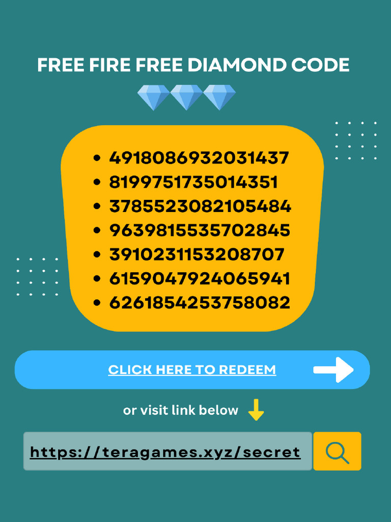 Free Fire Free Diamonds Code | PDF