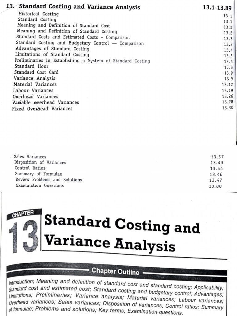Chapter 13 (Standard Costing) | PDF