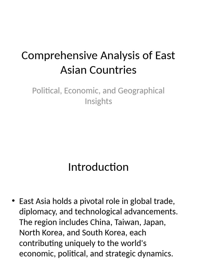 East Asia Analysis Presentation | PDF | International Relations ...