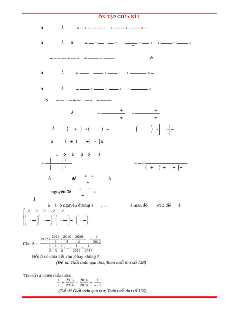BTVN ÔN TẬP GK1 | PDF