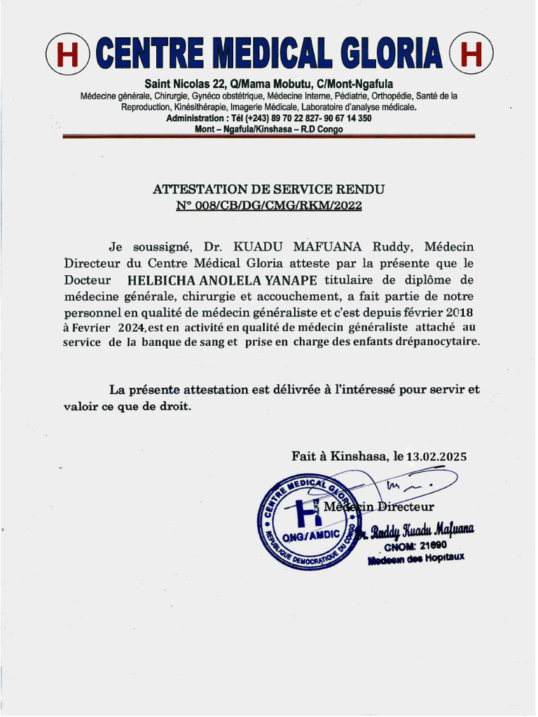 Attestation 1 | PDF