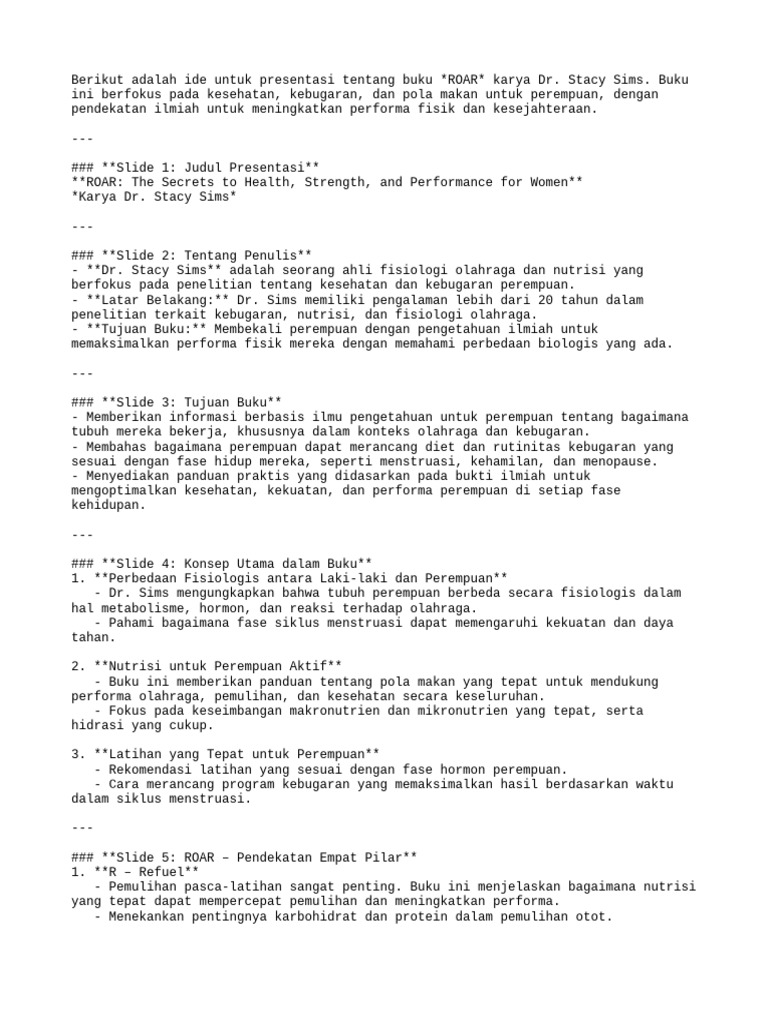 ROAR DR Stacy Sims | PDF