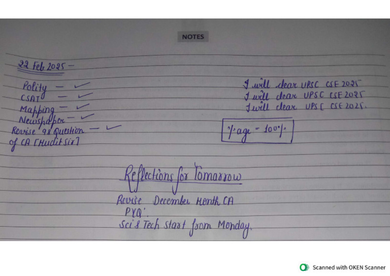 Progress Tracking Journal (22 Feb) | PDF
