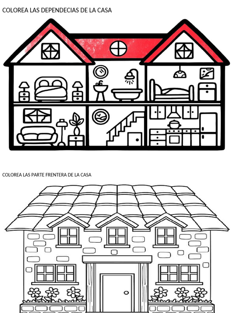 Identifica Las Partes de Esta Casa y Luego Colorea Según Corresponda | PDF