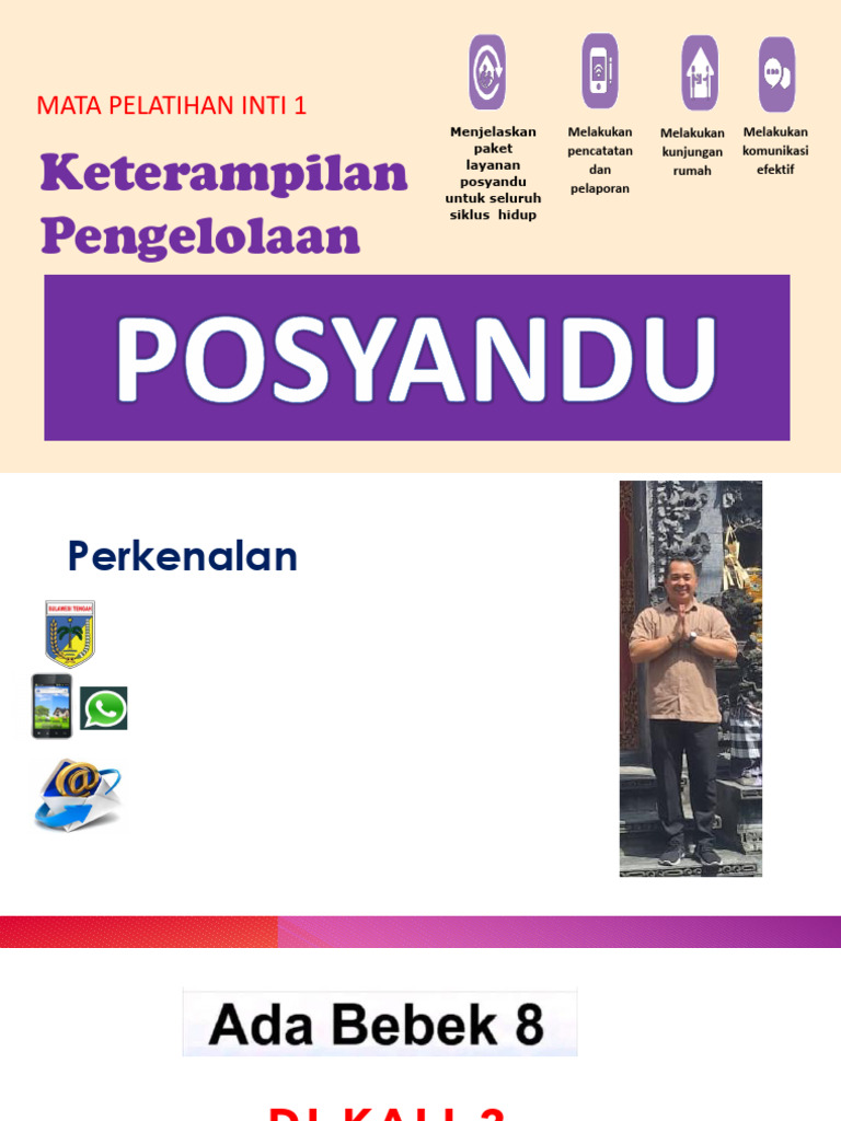 Mpi 1 Pengelolaan Posyandu | PDF