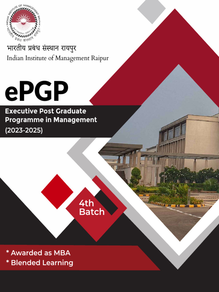 ePGP IIM Raipur Brochure Min | PDF | Analytics | Economies