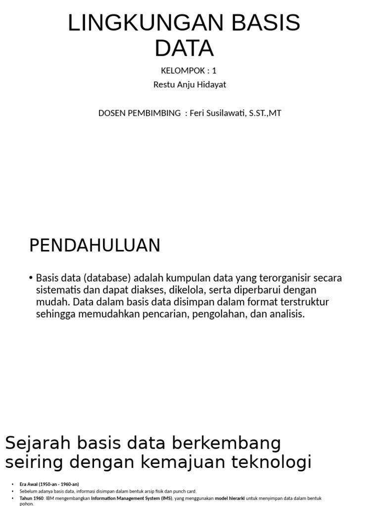 Lingkungan Basis Data | PDF