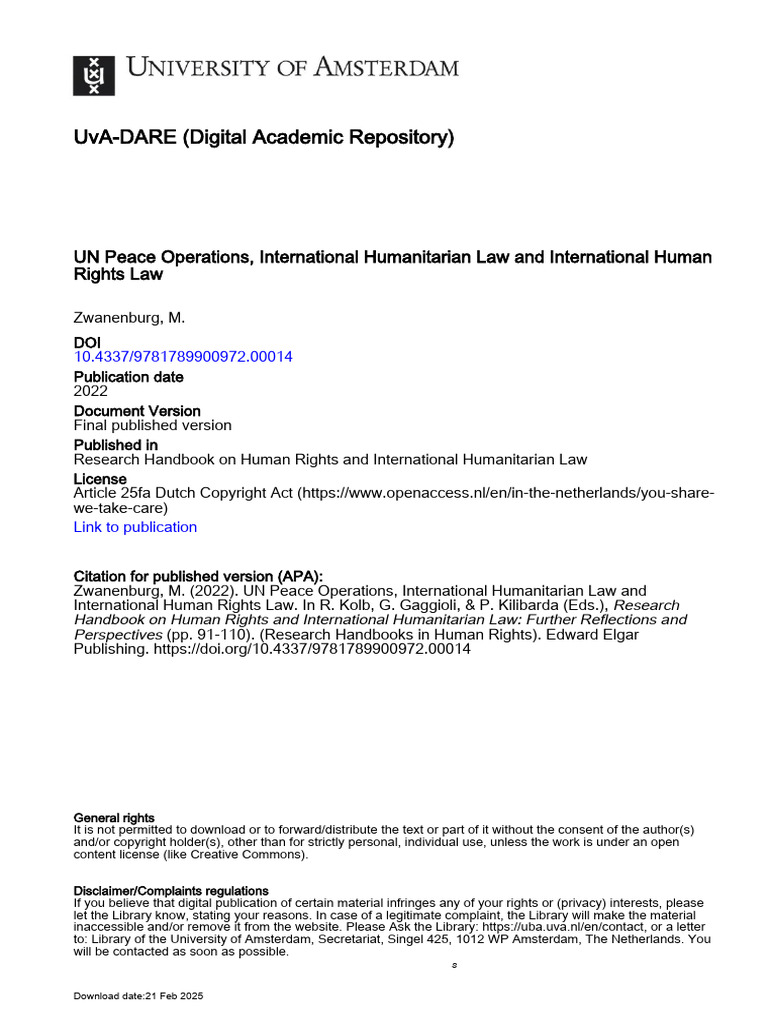 Uva-Dare (Digital Academic Repository) | PDF | Human Rights ...