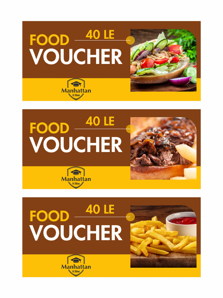 Food Voucher Coupon A4 | PDF