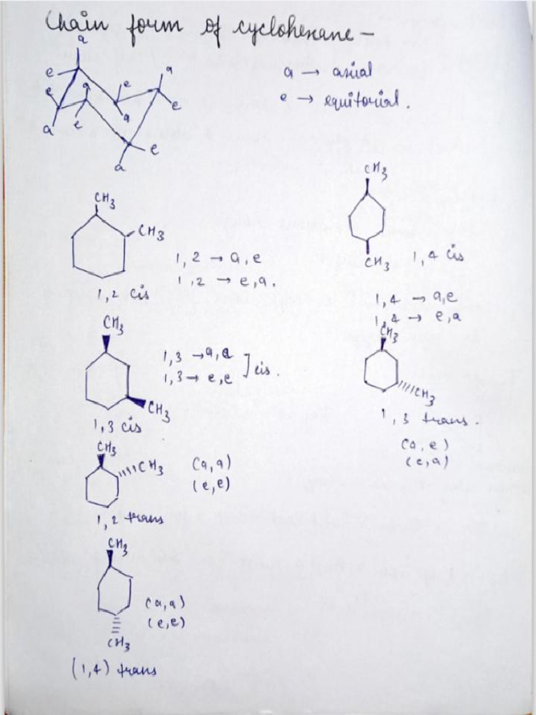 Chair Form of Cyclo Hexane | PDF