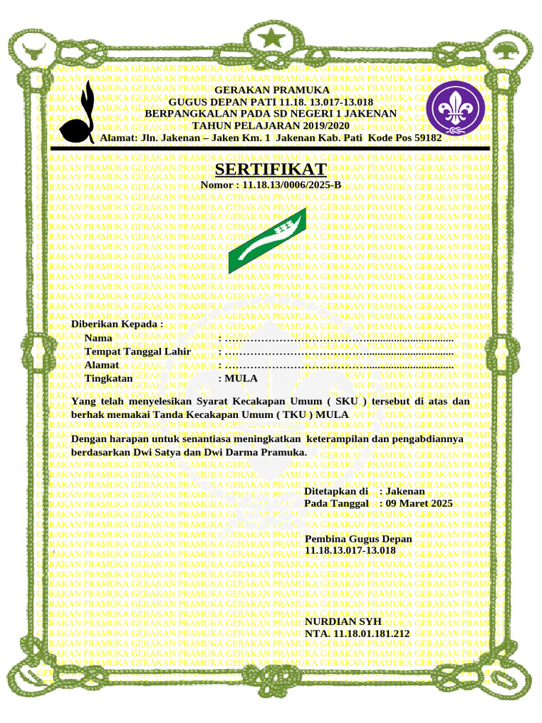 C. Piagam TKU Siaga | PDF