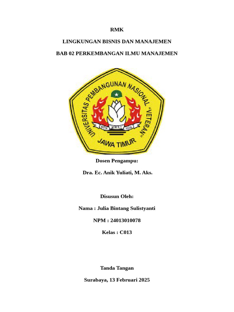 RMK Bab 2 | PDF