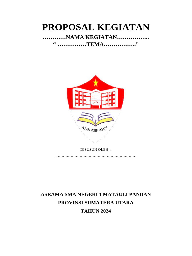 PROPOSAL KEGIATAN ASRAMA | PDF