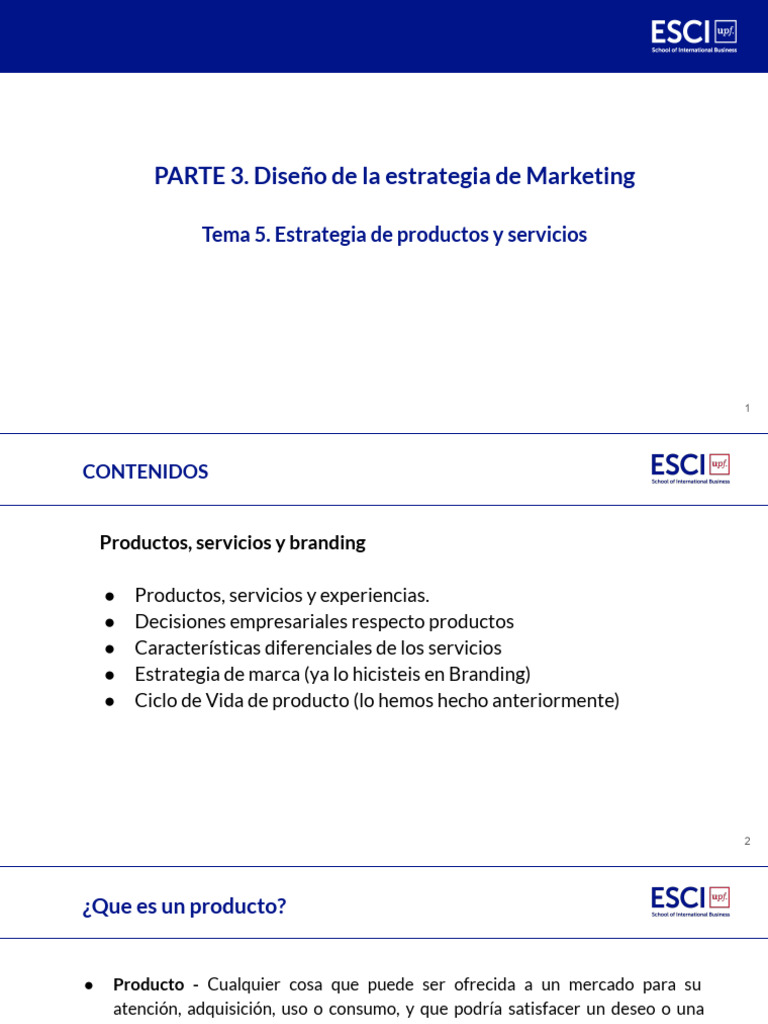 Business Marketing - Tema 5 - 2425 - Estudiantes | PDF | Producto ...