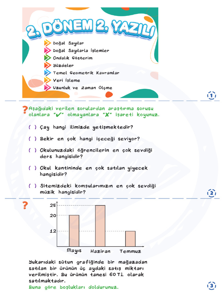 5 Sinif II Donem II Yazili | PDF