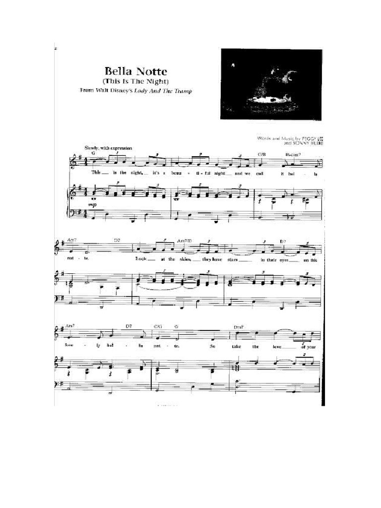 BELLA NOTTE DE LA DAMA Y EL VAGABUNDO | PDF