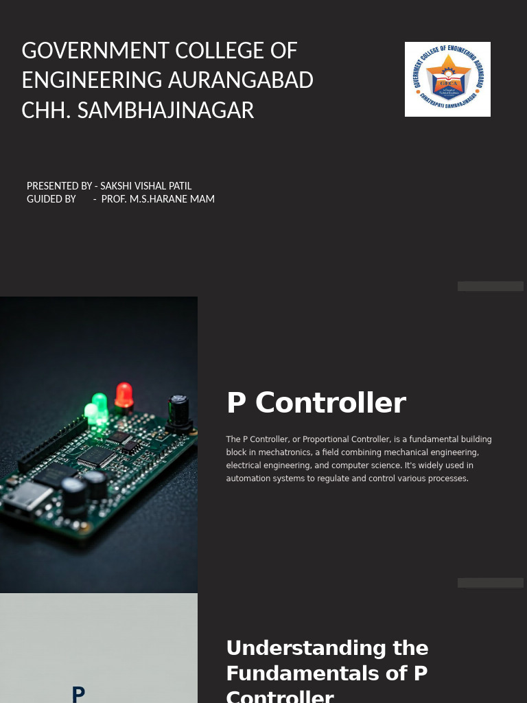 P Controller The Backbone of Mechatronics | PDF | Control Theory ...