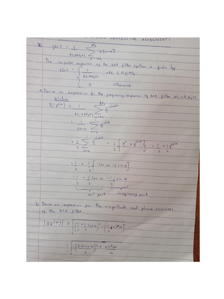 DSP Assignment: Magnitude & Phase Plots | PDF