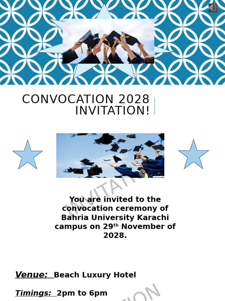 Convocation 2028 Invitation! | PDF