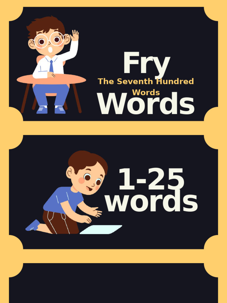 7th Fry Words | PDF