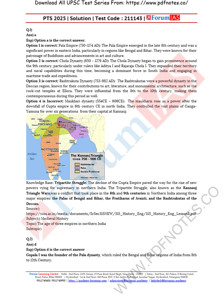 Forum 2025 Prepratory Test-23 S (Eng) | PDF