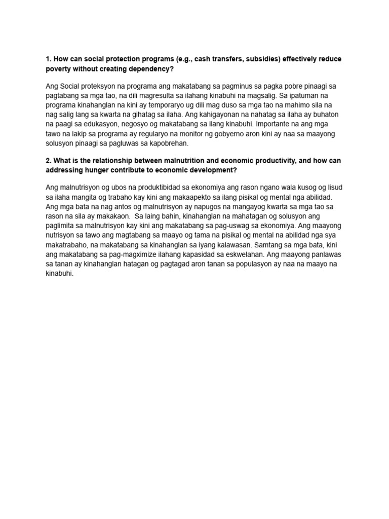 SDG 1 and SDG 2 | PDF