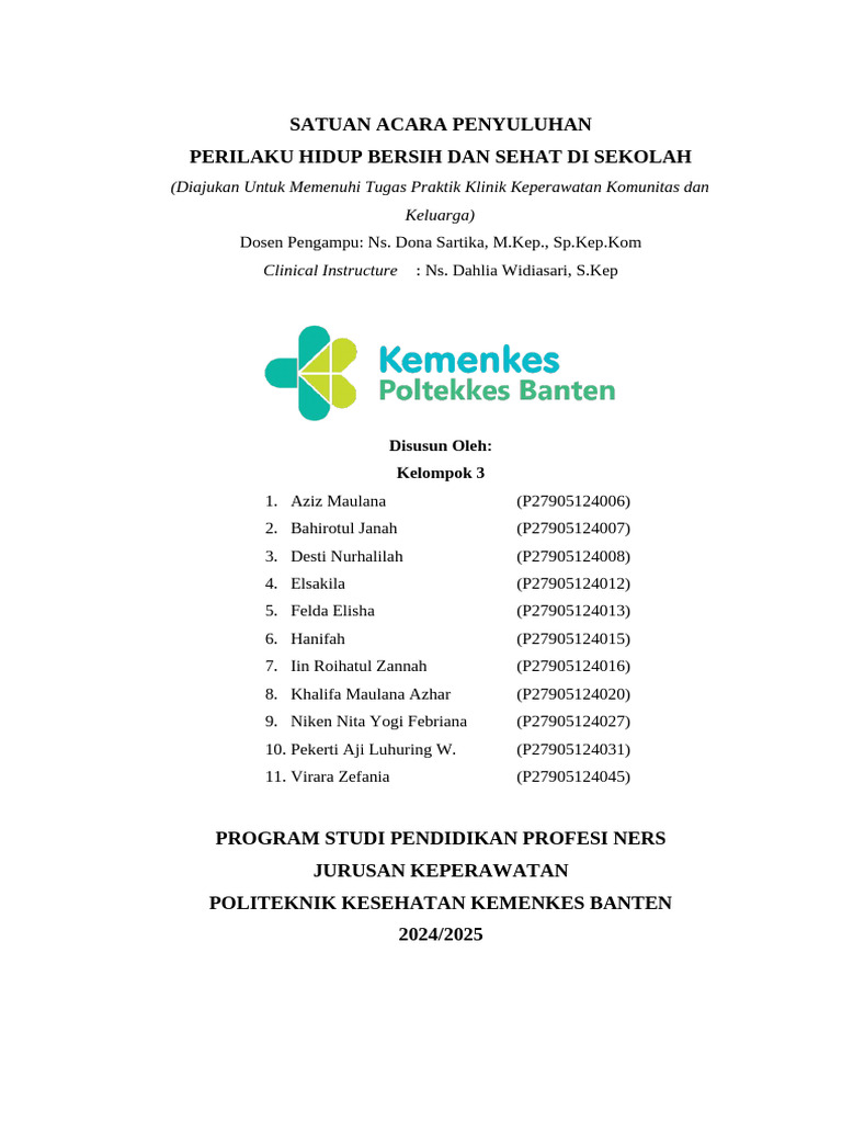 SAP Kelompok 3 PHBS | PDF