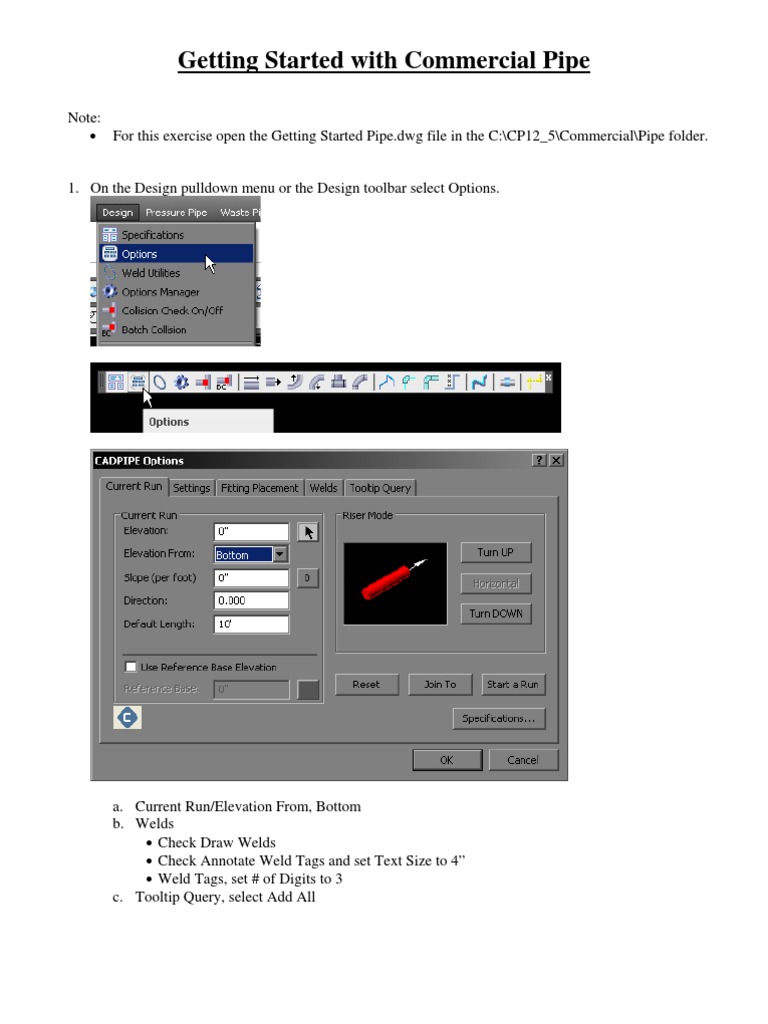 Pipe Design Workflow Guide | PDF | Command Line Interface | Pipe (Fluid ...