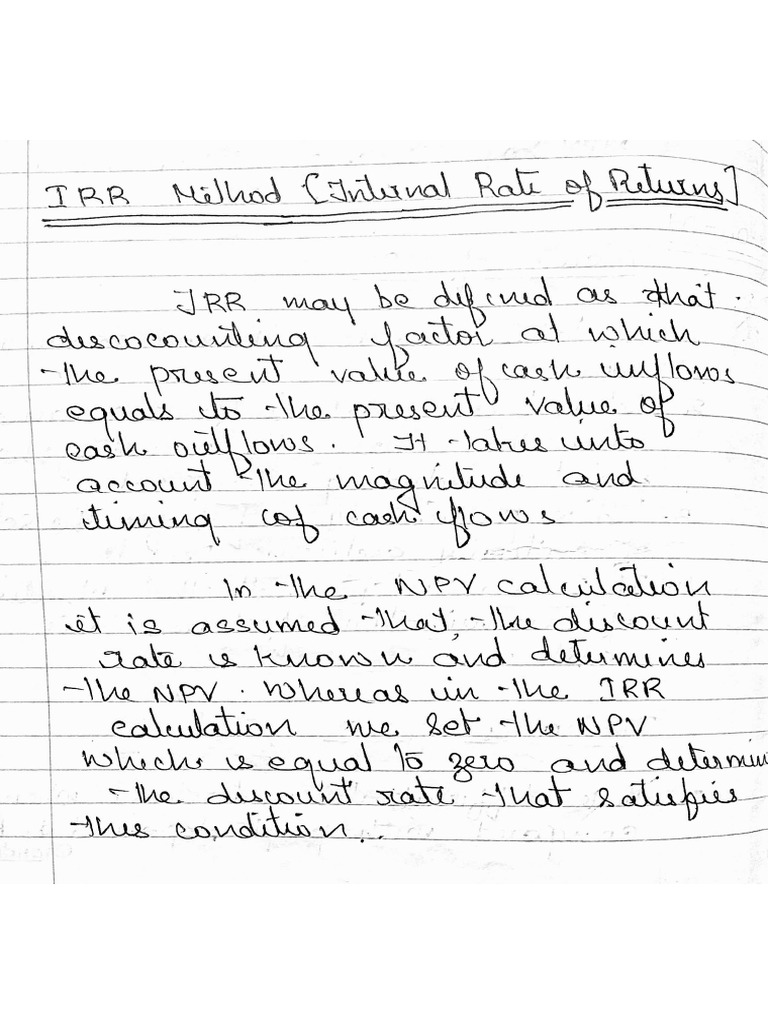 Problems On IRR | PDF