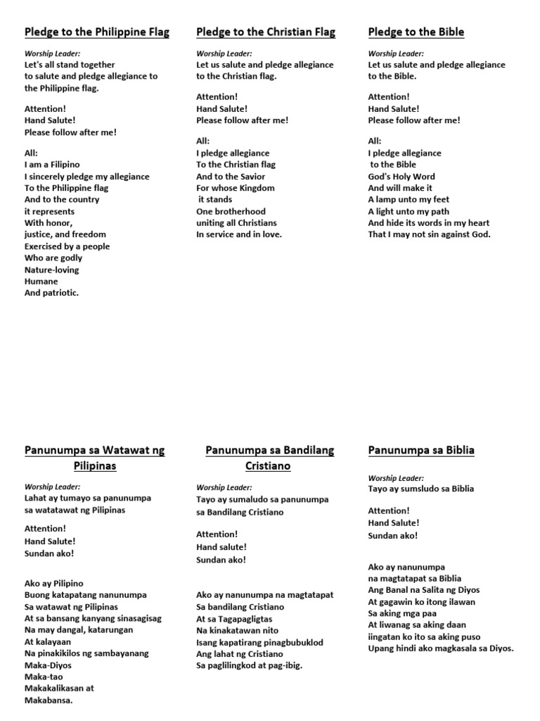 Pledge To The Philippine Flag | PDF