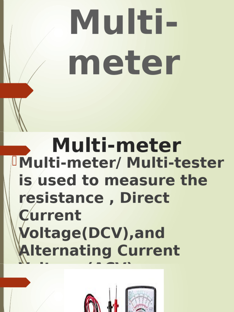 Multi Meter | PDF