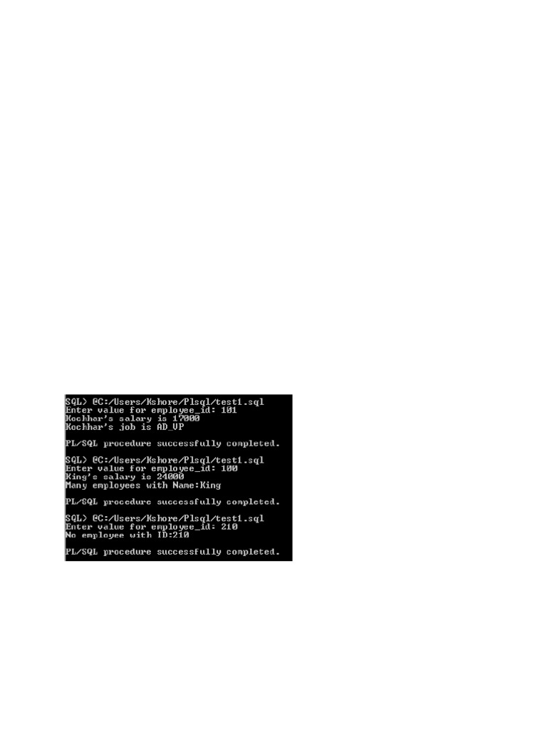 PL/SQL Exception Handling and DML Operations | PDF