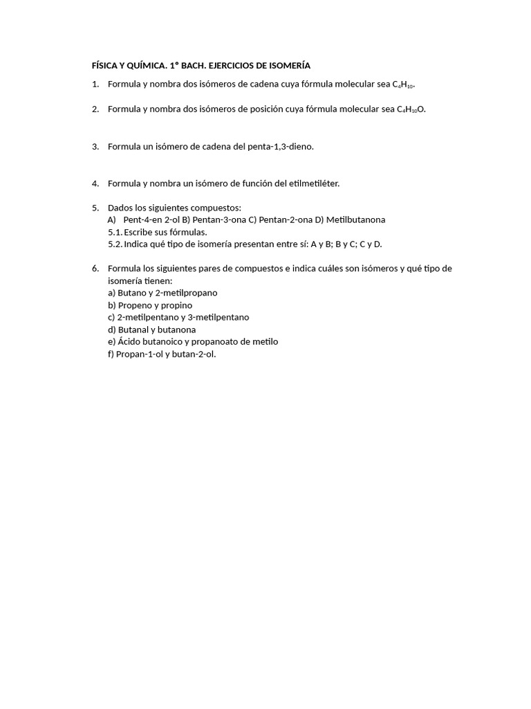 ISOMERÍA Ejs | PDF